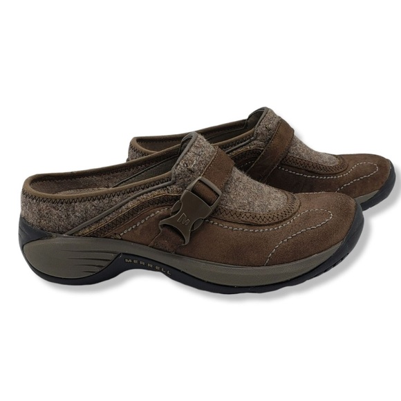 Merrell | Shoes | Merrell Encore Sidestep Wool Suede Clogs 75 | Poshmark